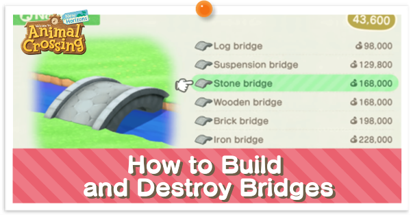 How to Build and Destroy Bridges | ACNH - Animal Crossing: New Horizons ...