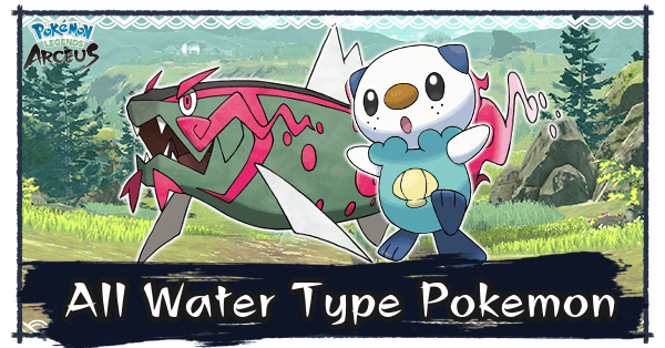 All Water Type Pokemon