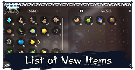 List of New Items | Pokemon Legends: Arceus｜Game8