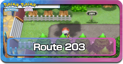 Route 203 Pokemon List and Map | Pokemon Brilliant Diamond and Shining ...