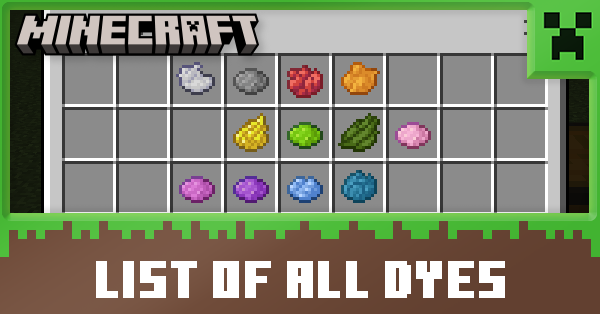List of All Dyes | Minecraft｜Game8
