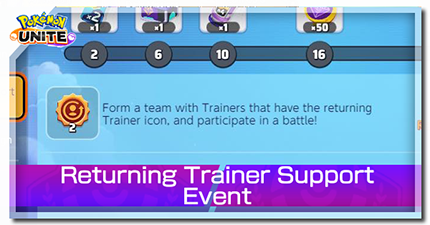 Returning Trainer Support Event Guide | Pokemon UNITE｜Game8