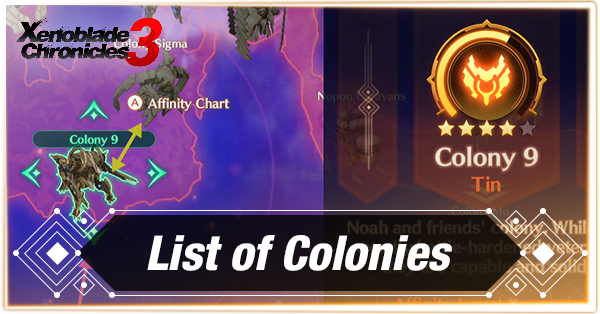 All Colony Locations & Affinity Bonuses | Xenoblade Chronicles 3｜Game8