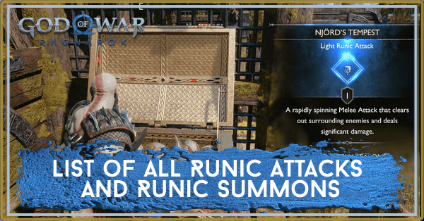List of All Runic Attacks and How to Get | God of War Ragnarok (GoW ...