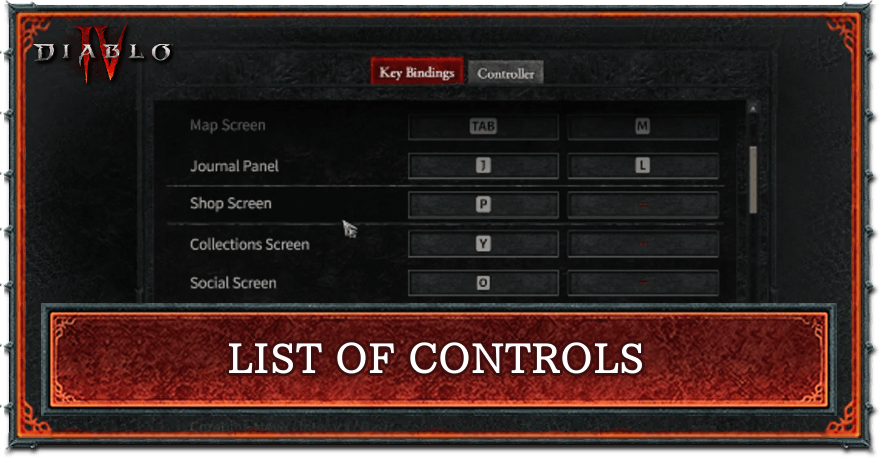 List of Controls | Diablo 4 (D4)｜Game8