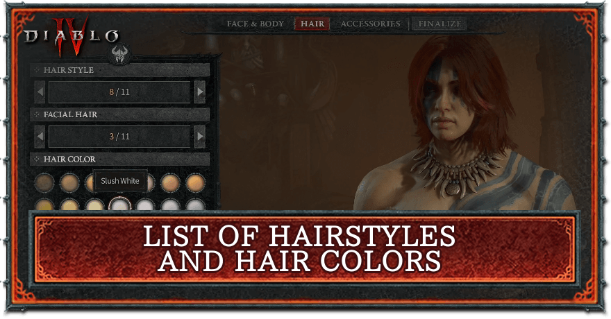 List of Hairstyles and Hair Colors | Diablo 4 (D4)｜Game8