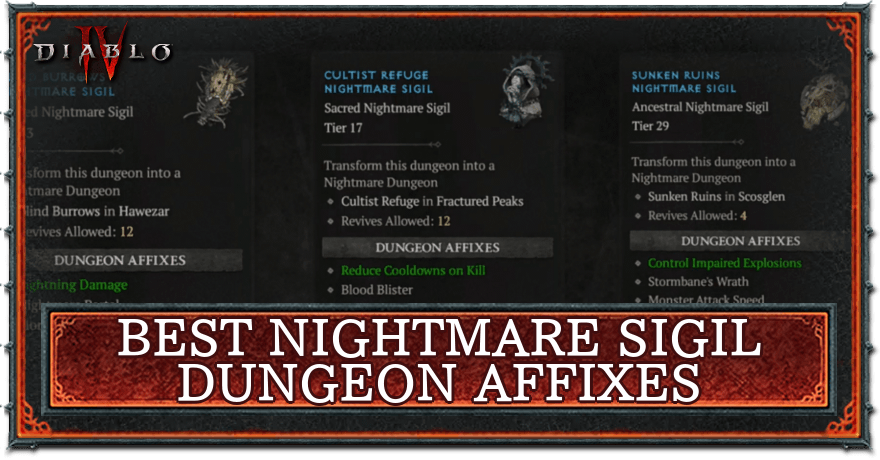 Best Nightmare Dungeons for Season 1 | Diablo 4 (D4)｜Game8