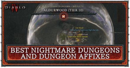 Nightmare Dungeon Tier List for XP and Glyphs (Season 4) | Diablo 4 (D4 ...