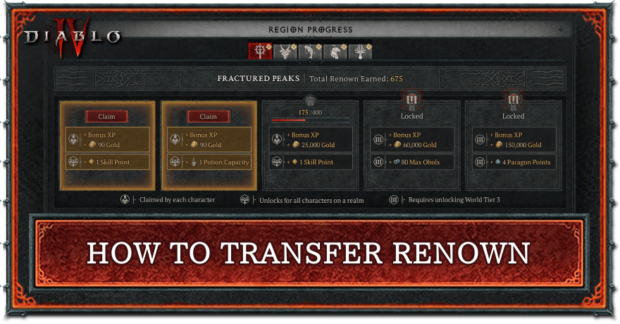 How to Transfer Renown to Seasonal Characters | Diablo 4 (D4)｜Game8