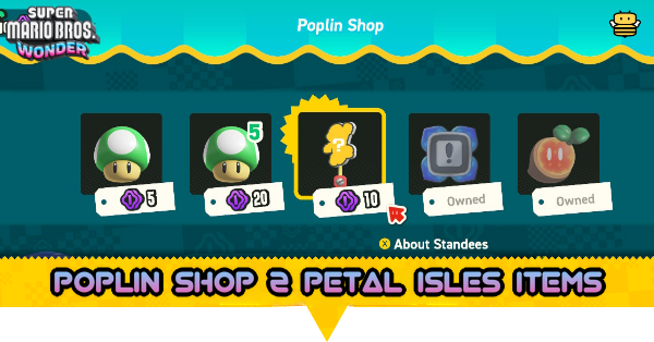 Poplin Shop 2 Petal Isles Items | Super Mario Wonder｜Game8
