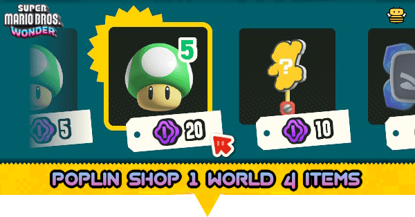 Poplin Shop 1 Sunbaked Desert (World 4) Items | Super Mario Wonder｜Game8