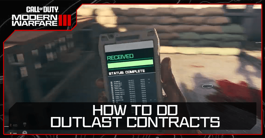 How to Complete Outlast Contracts | Call of Duty Modern Warfare 3 (MW3 ...