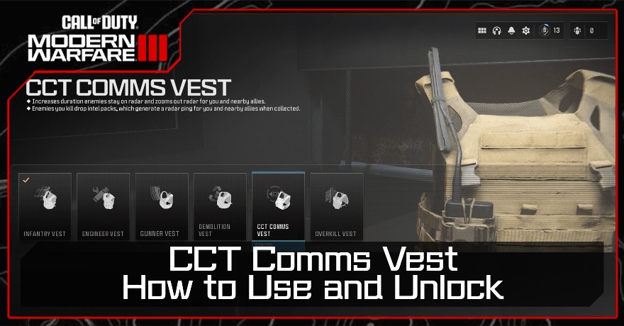 CCT Comms Vest - How to Use and Unlock | Call of Duty Modern Warfare 3 ...