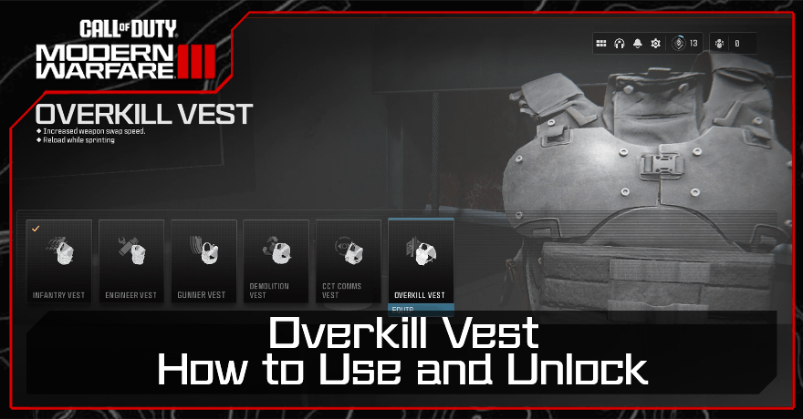 Overkill Vest - How to Use and Unlock | Call of Duty Modern Warfare 3 ...