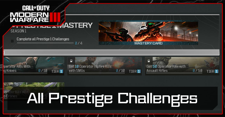 All Prestige Challenges | Call of Duty Modern Warfare 3 (MW3)｜Game8
