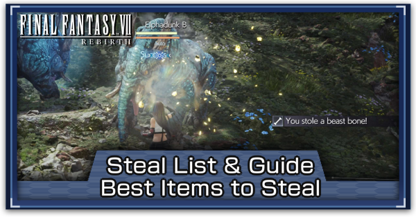 Steal List & Guide: Best Items to Steal | FF7 Rebirth｜Game8
