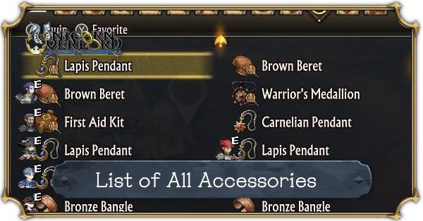 List of All Accessories | Unicorn Overlord｜Game8