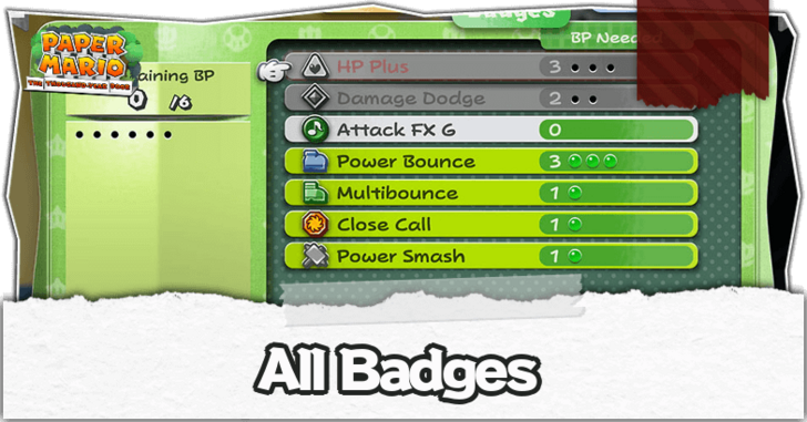List of All Badges in Paper Mario TTYD | Paper Mario: The Thousand-Year Door (TTYD)｜Game8