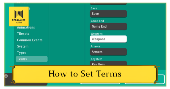 How to Set In-Game Terms | RPG MAKER WITH｜Game8