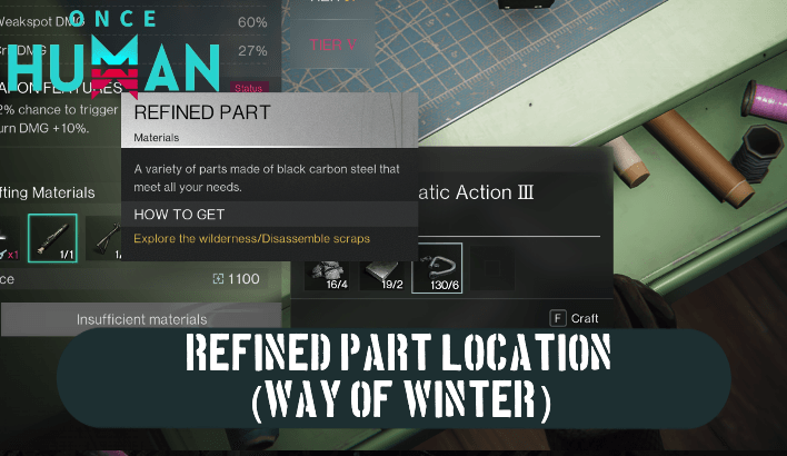 Refined Parts Location (Way of Winter) | Once Human｜Game8