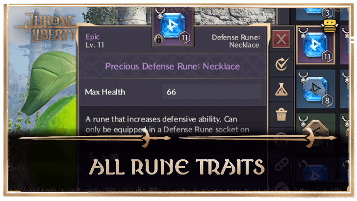 All Rune Traits | Throne and Liberty (TL)｜Game8