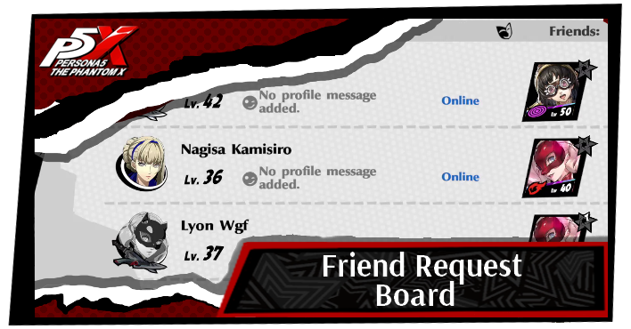 Friend Request Board | Persona 5: The Phantom X (P5X)｜Game8
