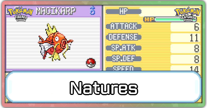 Nature Chart and How to Check Natures | Pokemon FireRed and LeafGreen ...
